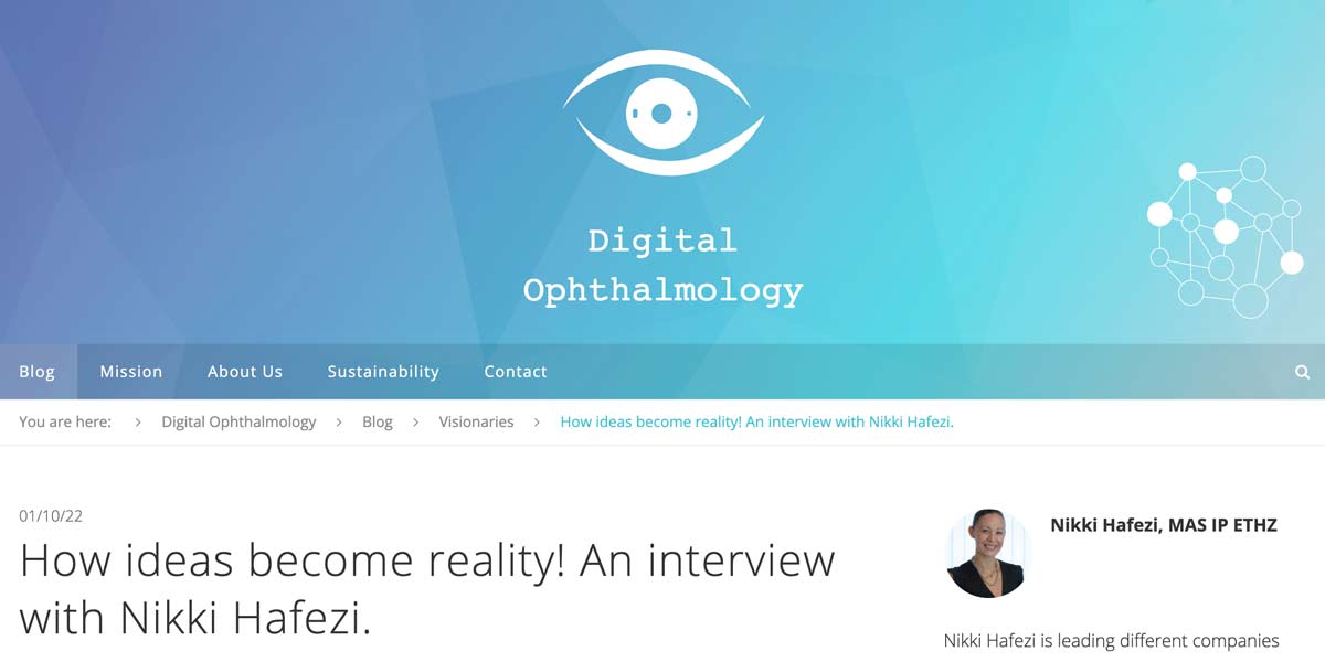 Digital Ophthalmology Interviews ELZA CEO, Nikki Hafezi - The ELZA Institute