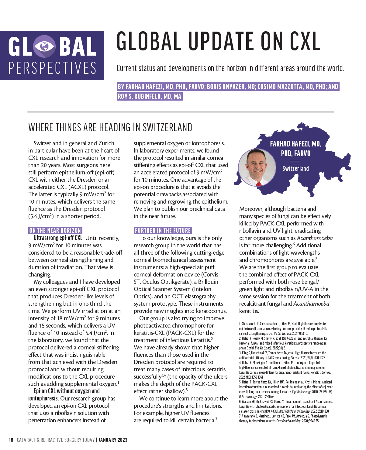 Corneal Cross-Linking Advancements Update: Switzerland - The ELZA Institute